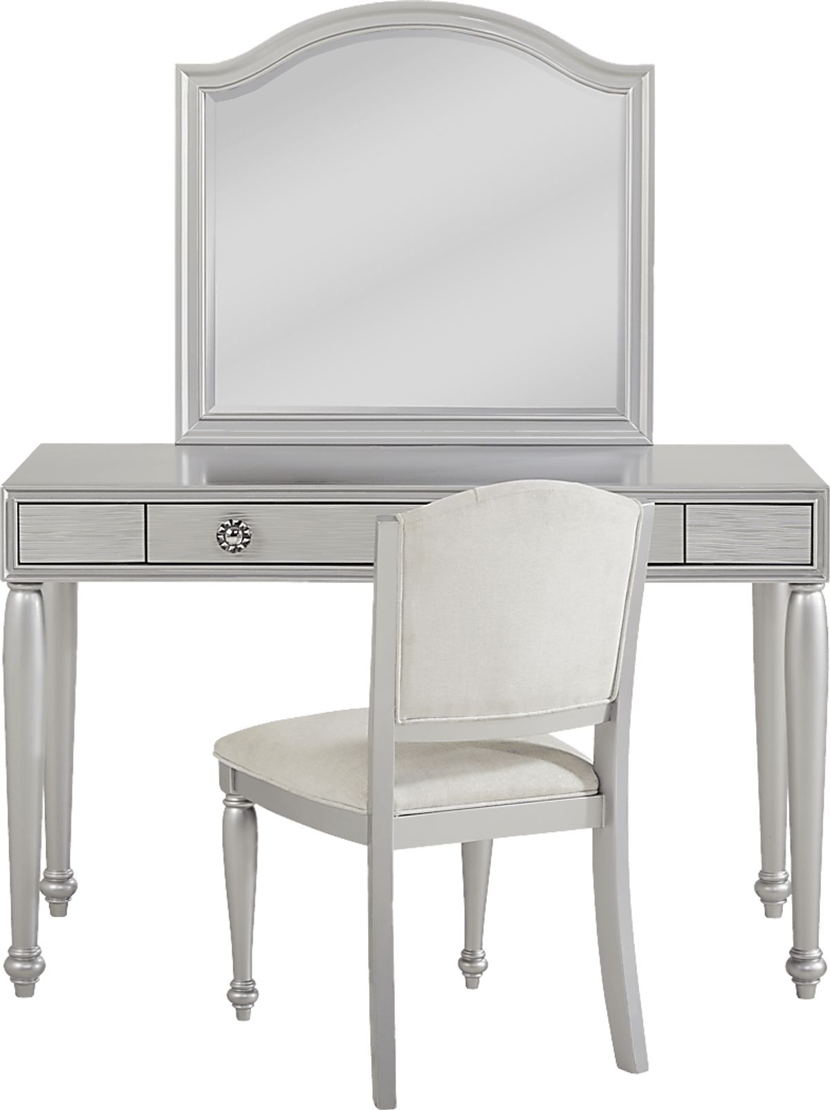 Evangeline 3 Pc Silver Gray Vanity Set | Rooms to Go