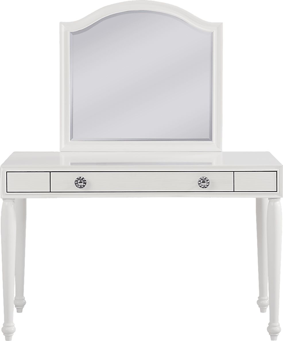 Evangeline 2 Pc White Colors,White Vanity Desk With Mirror - Rooms To Go