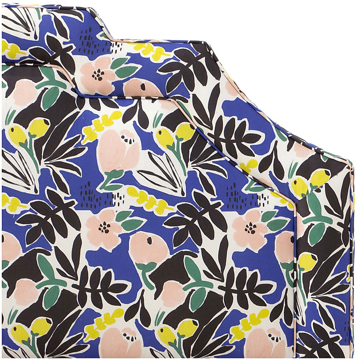 Evarelle II Cobalt Blue Cotton Fabric King Headboard | Rooms to Go