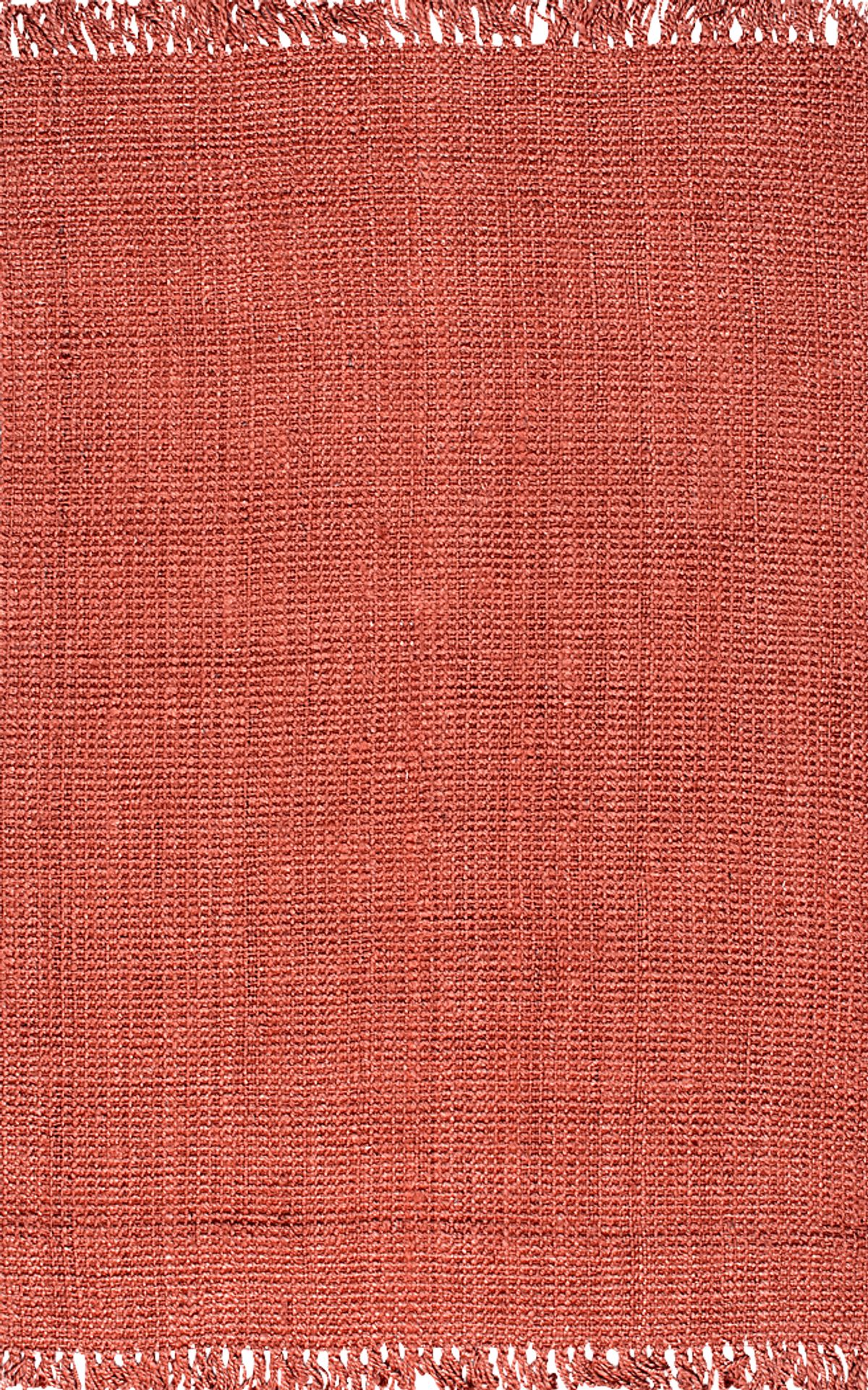 Everley Red Jute Fabric Rug | Rooms to Go