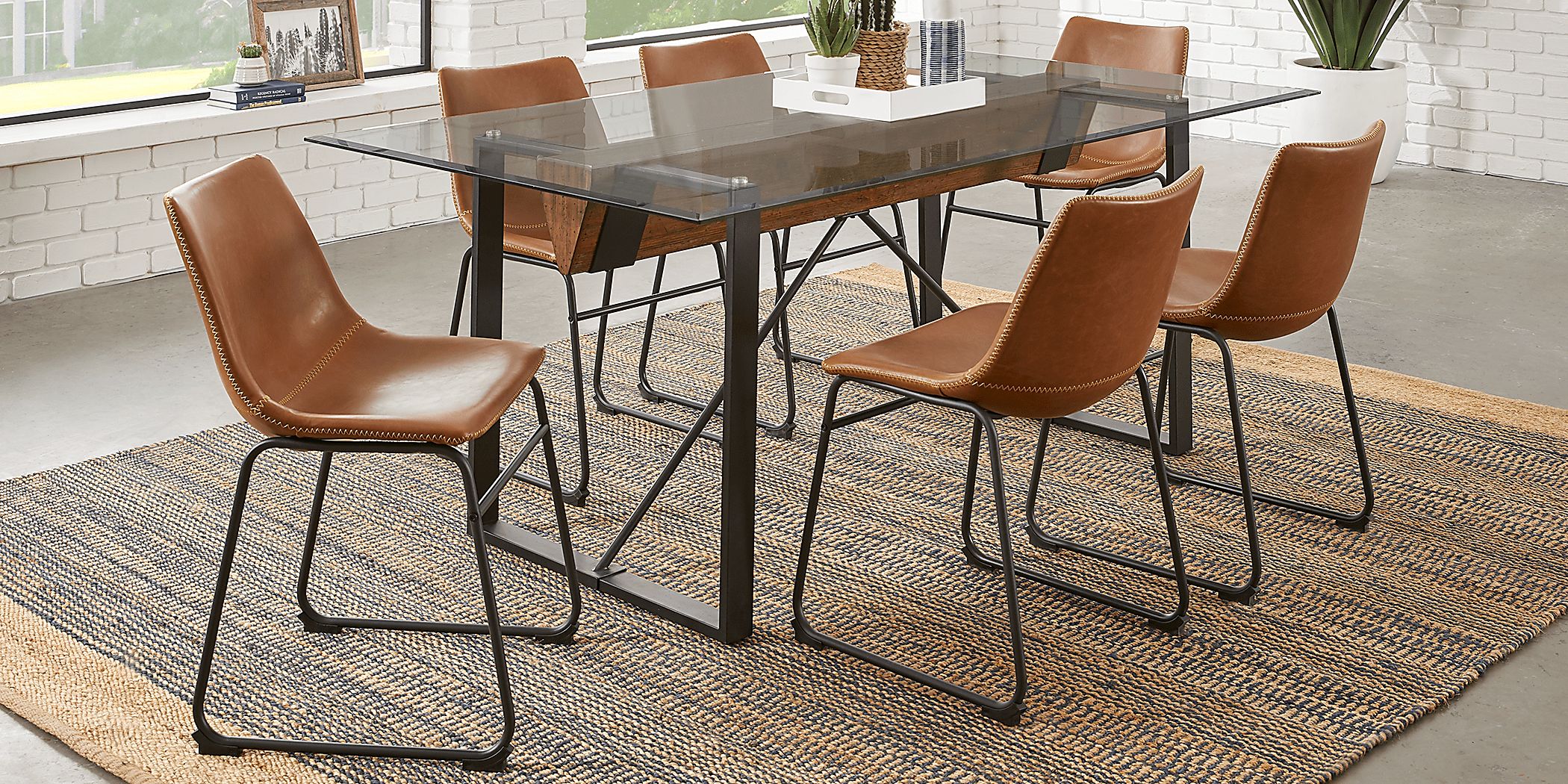 Everton 5 Pc Dark Brown Wood Dining Room Set With Dining Table, Dining ...