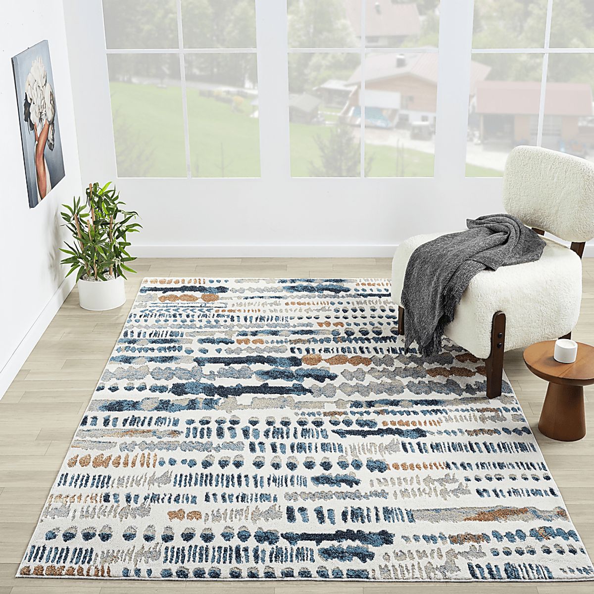 Basili Blue,Gray,Multi Rugs | Rooms to Go