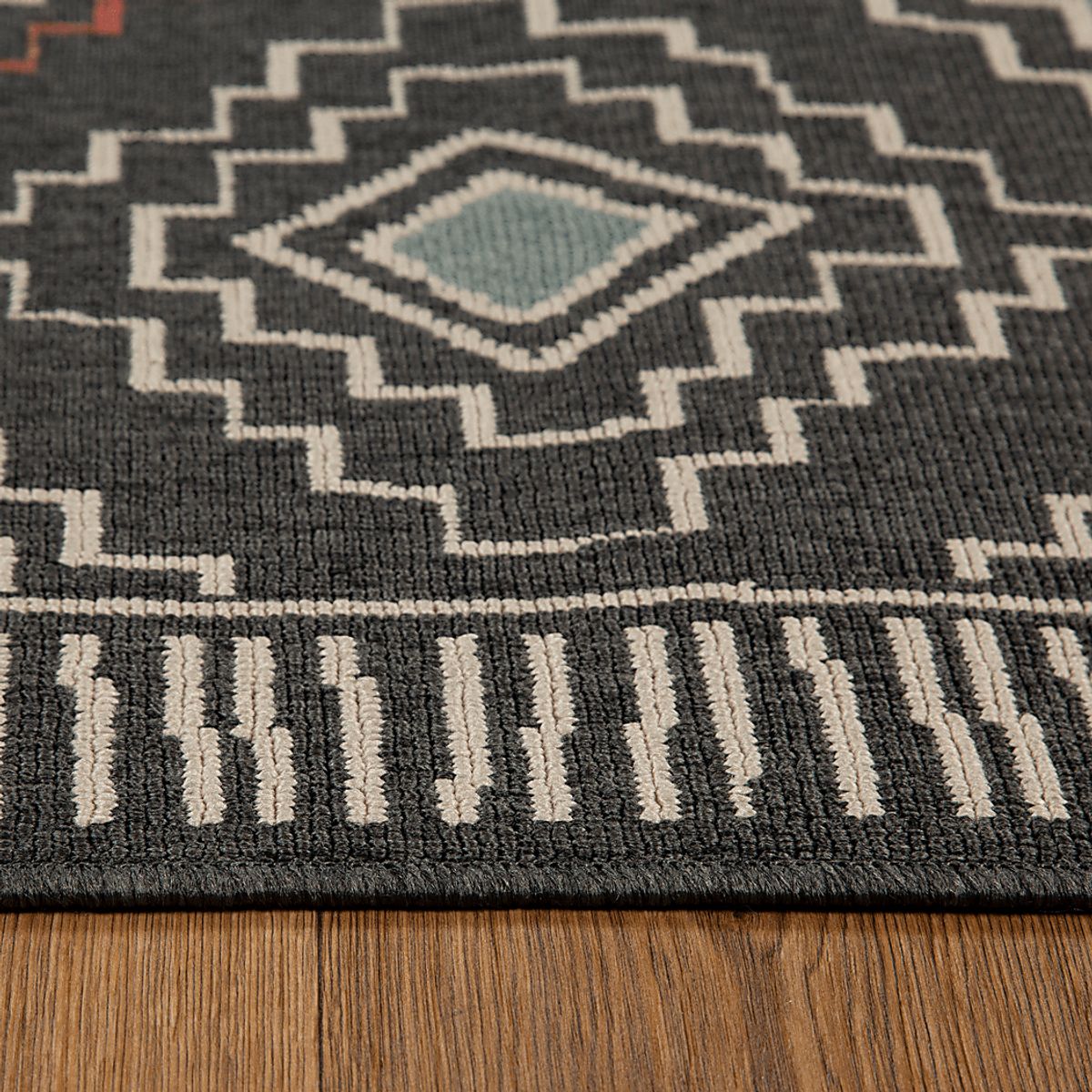 Boltan Black,Multi Outdoor Rugs | Rooms to Go