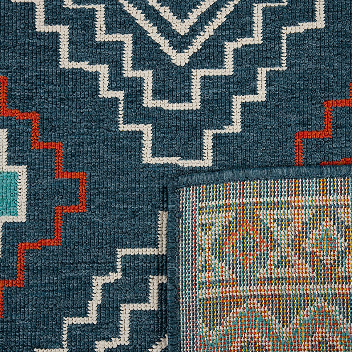 Boltan Blue,Multi Outdoor Rugs | Rooms to Go