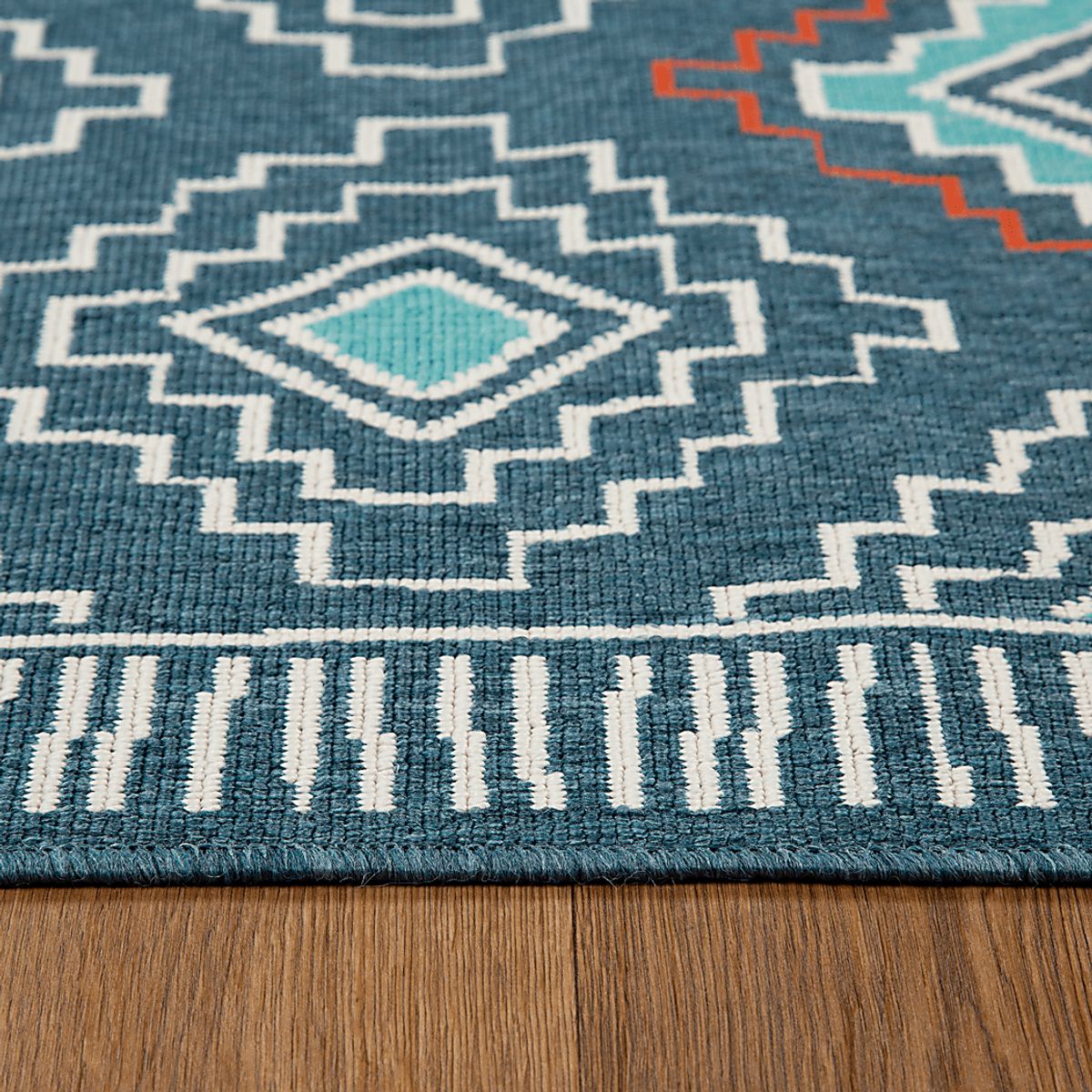 Boltan Blue,Multi Outdoor Rugs | Rooms to Go