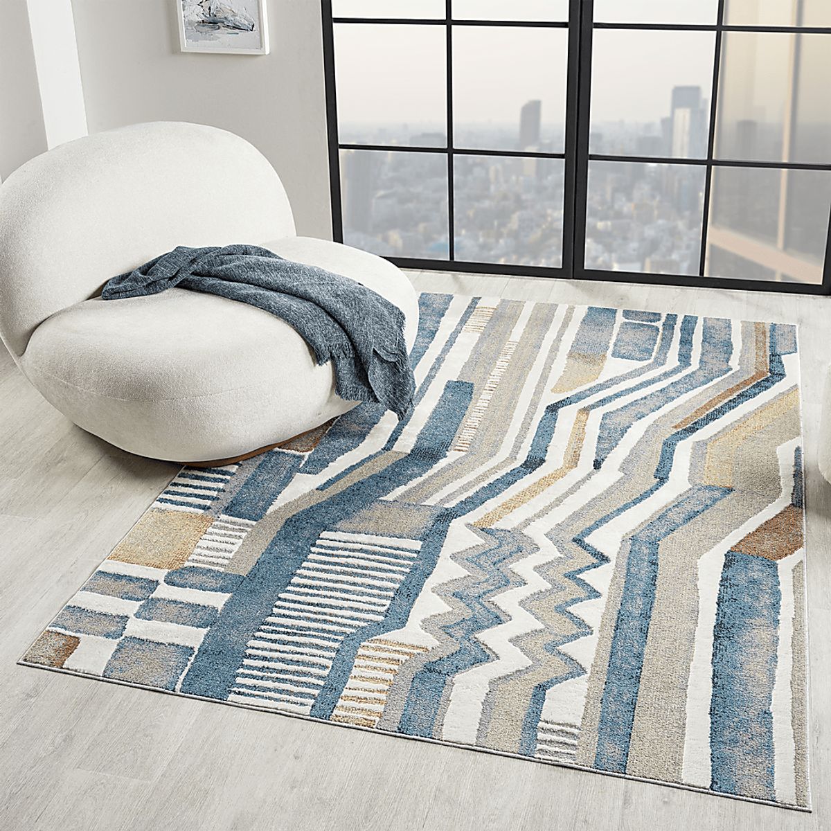 Zorion Beige,Blue,Multi Rugs | Rooms to Go