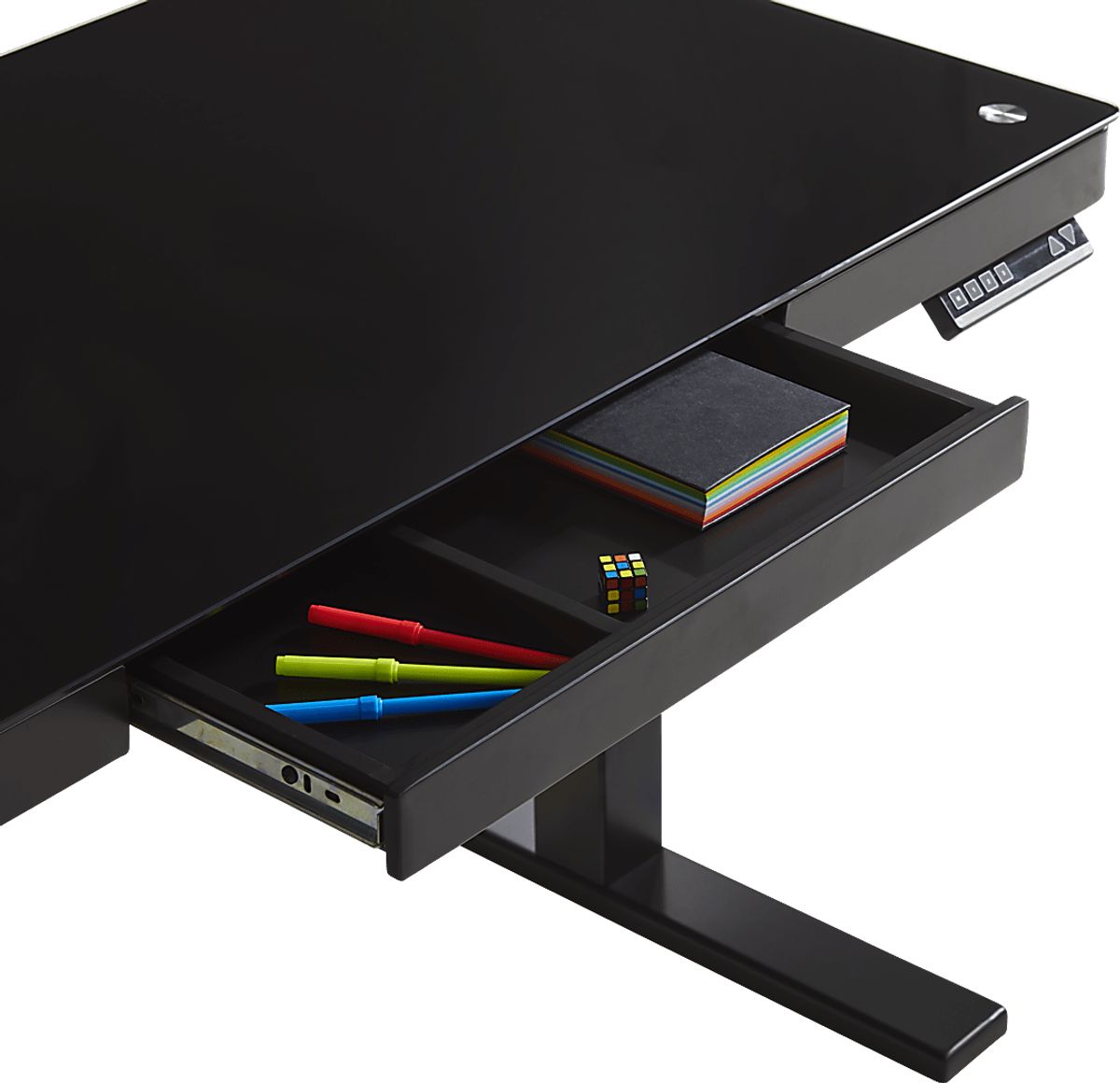 Exeter Place Black Black,Colors Adjustable Desk | Rooms to Go