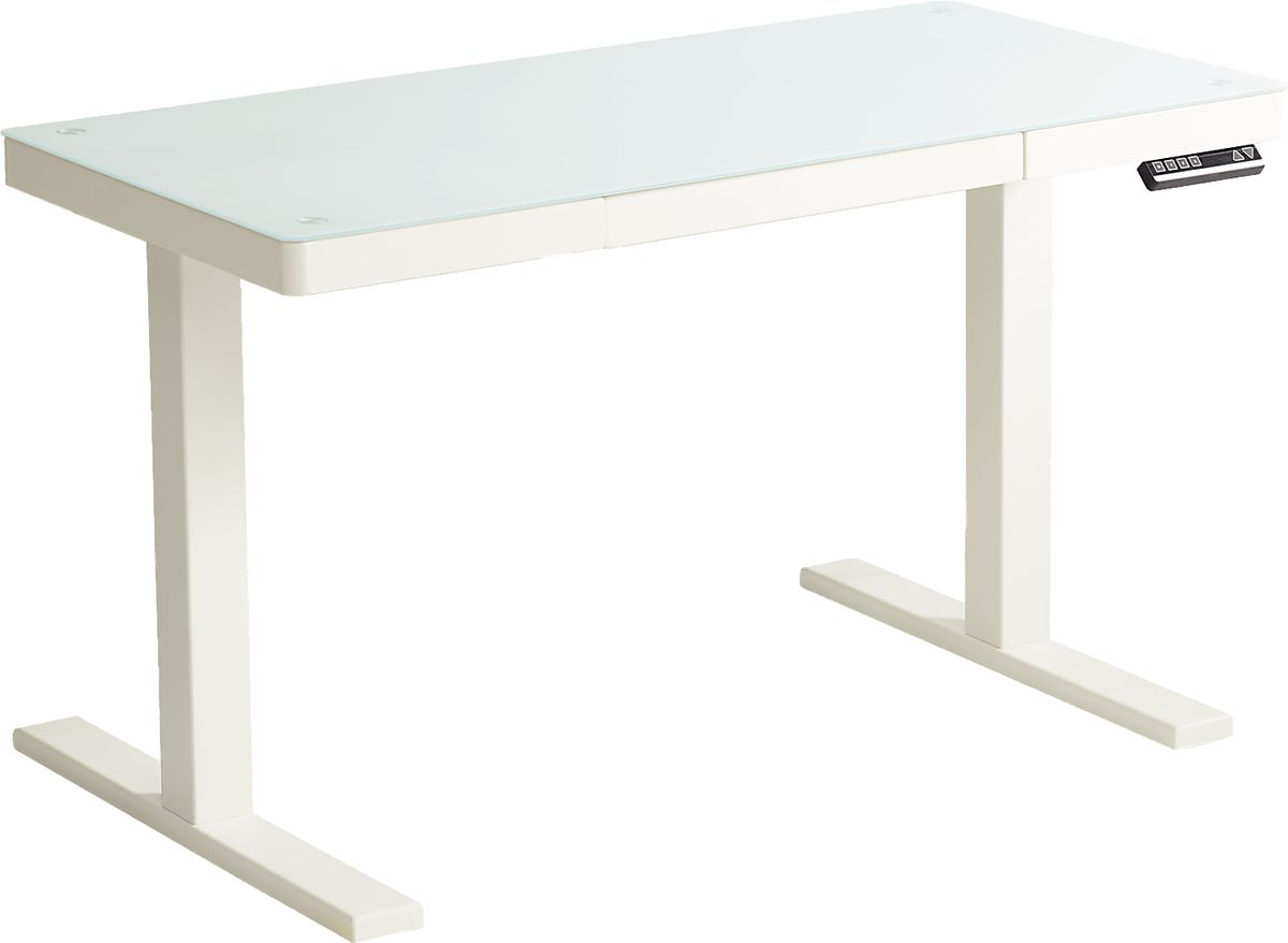 Exeter Place White Colors,White Adjustable Desk | Rooms to Go