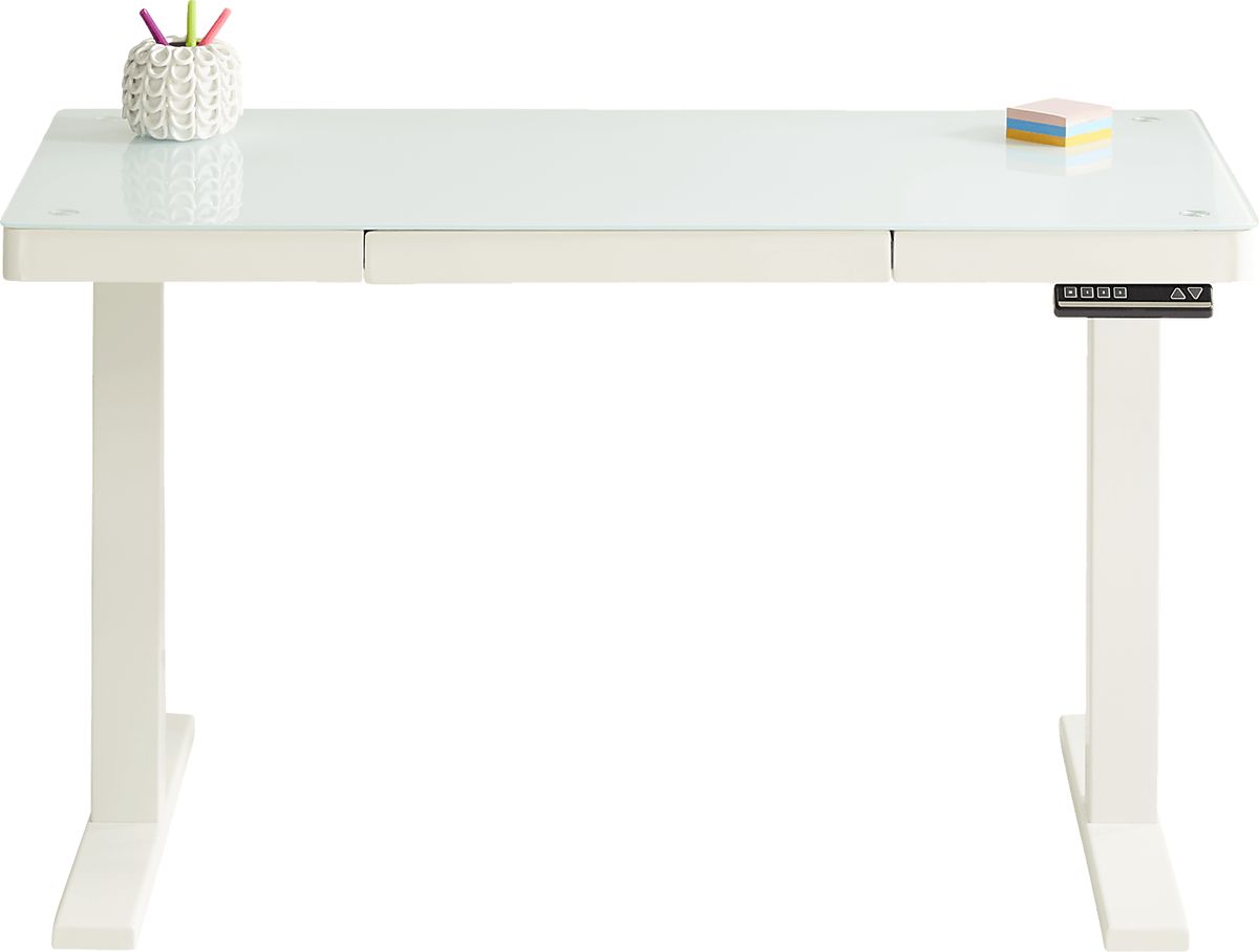 Exeter Place White Colors,White Adjustable Desk | Rooms to Go