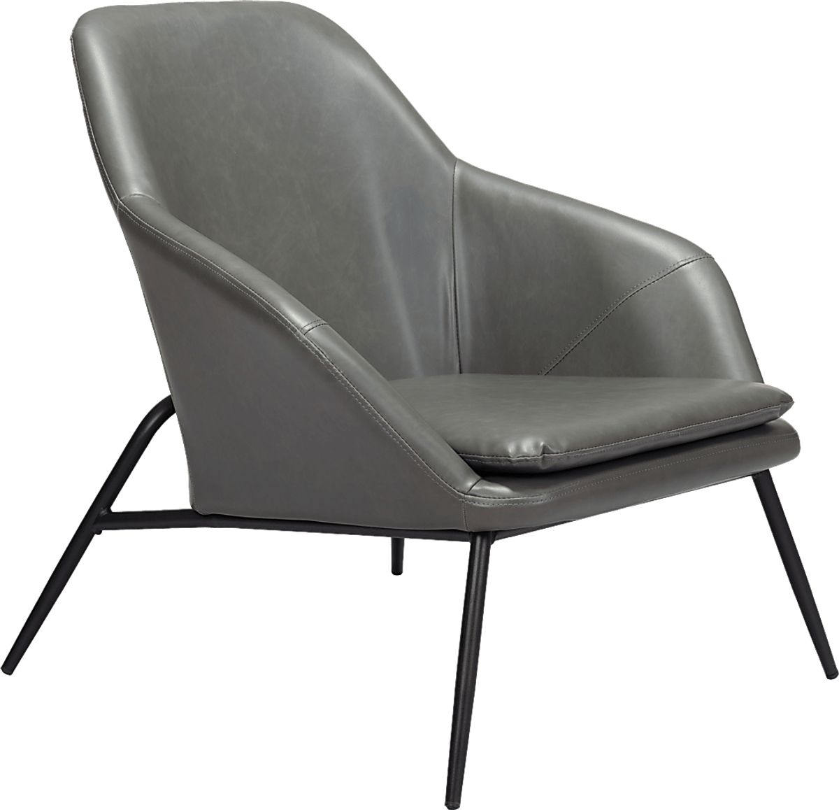 Exetor Gray Polyurethane Fabric Accent Chair | Rooms to Go