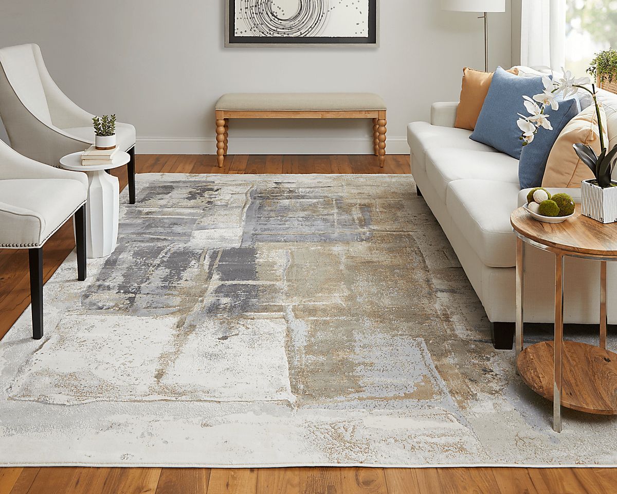 Exree Black,Brown,Gray Rugs | Rooms to Go