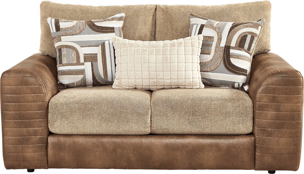 Exton 2 Pc Brown Woven Living Room Set With Sofa, Loveseat | Rooms to Go