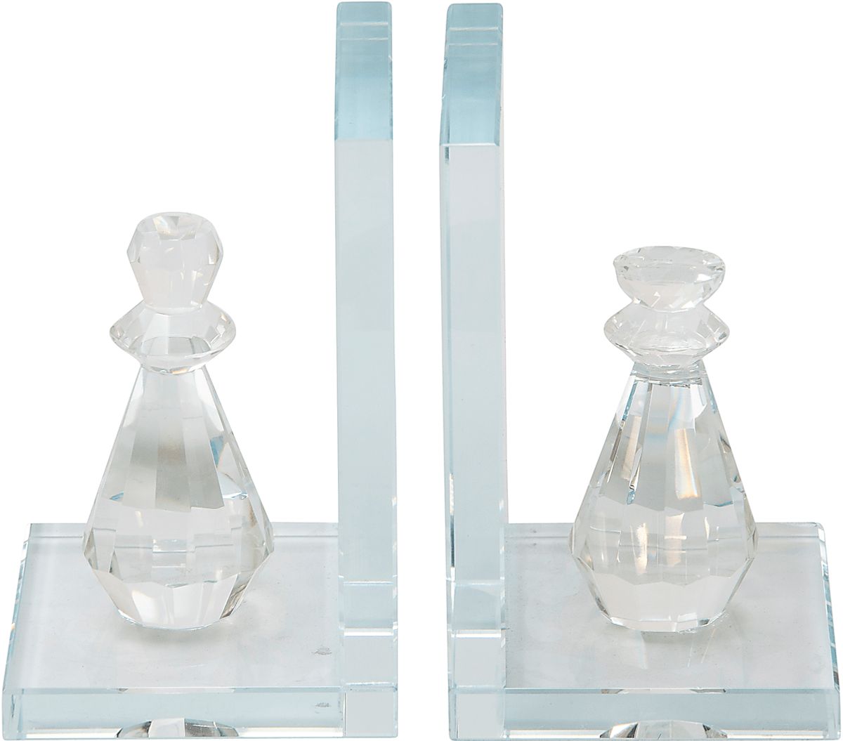 Faircrest Clear White Bookends | Rooms to Go