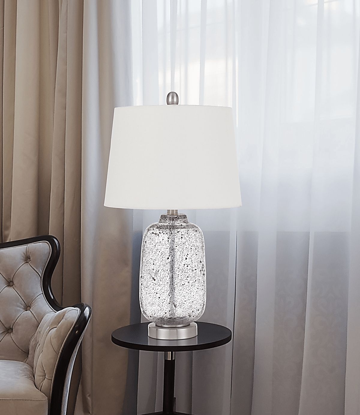 Fairhope Club Silver Gray Table Lamp | Rooms to Go