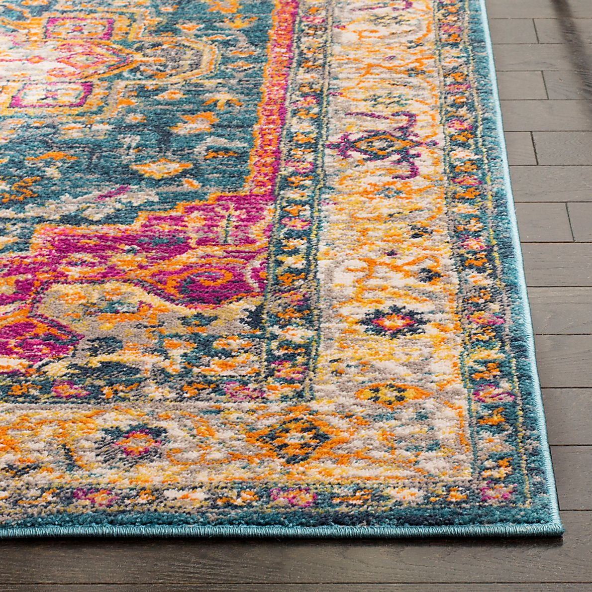 Fairview Spring Blue 5'1 x 7'6 Rug - Rooms To Go