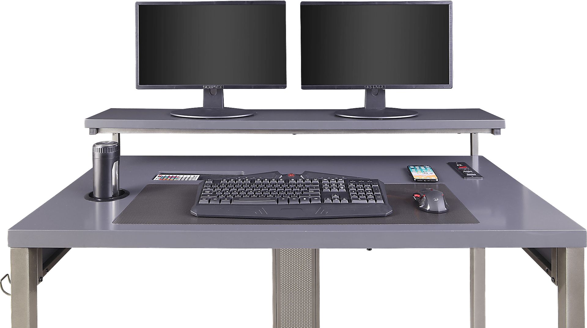 Falkor Gray Gaming Desk | Rooms to Go