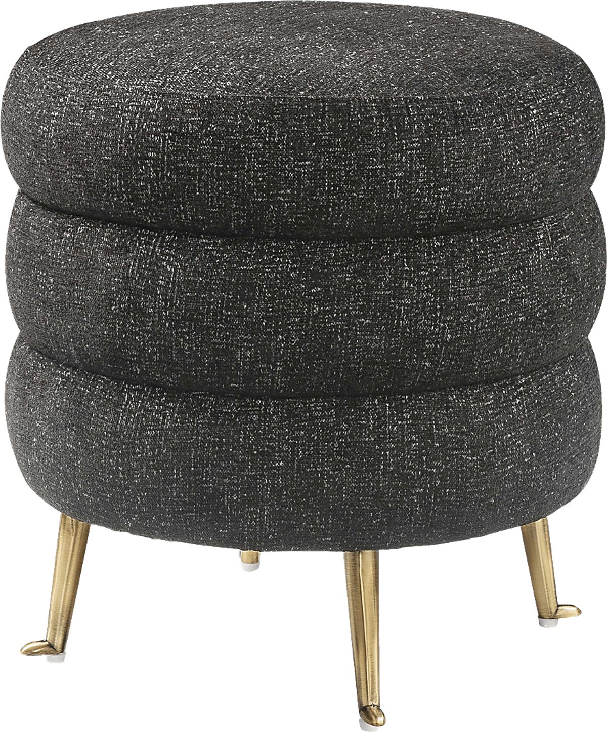 Farfalle Black Polyester Fabric Ottoman | Rooms to Go