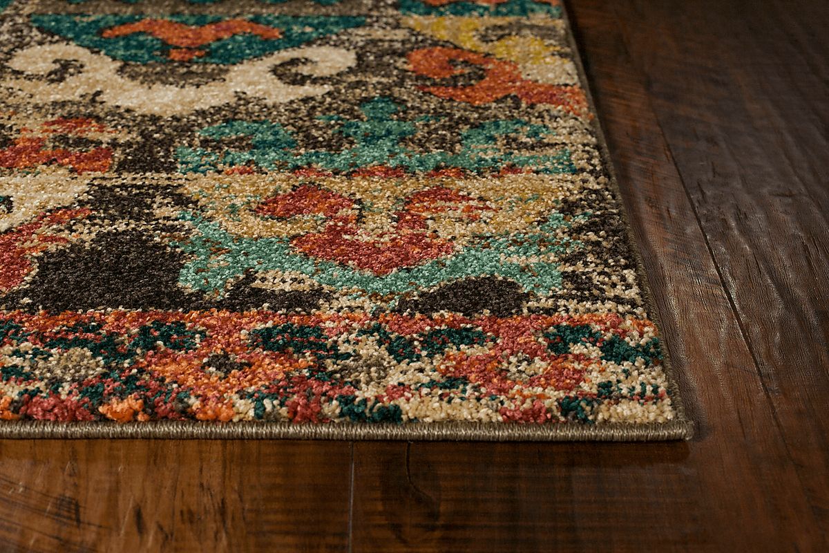 Farron Multi Polypropylene Fabric Rug | Rooms to Go