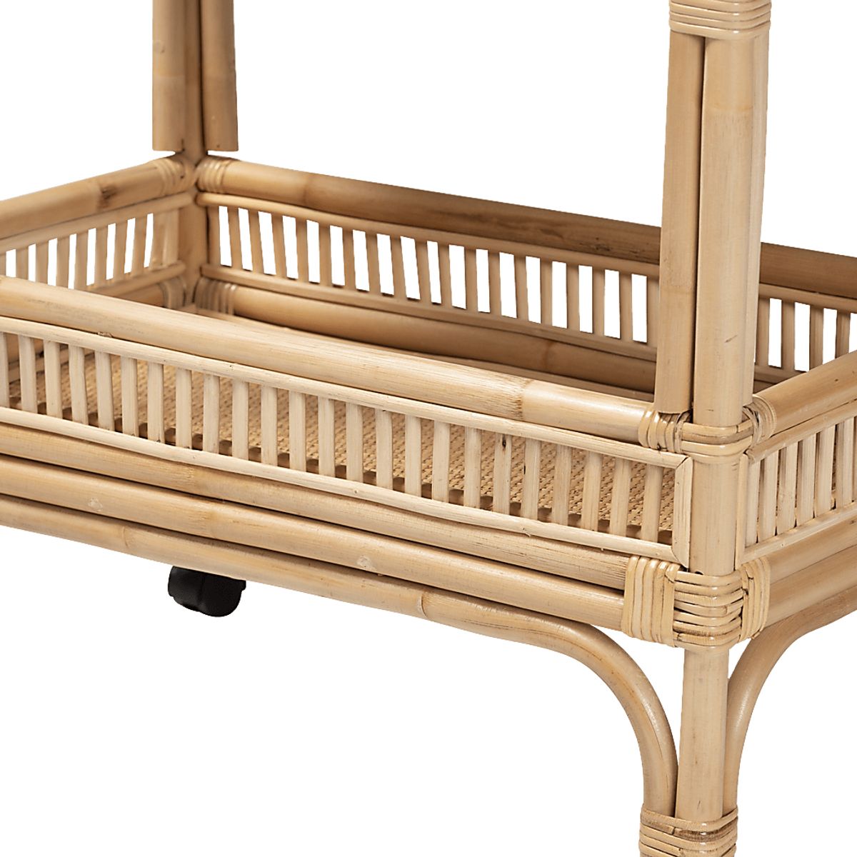 Fasulo Light Wood Fruitwood Natural Beige,White Bar Cart | Rooms to Go