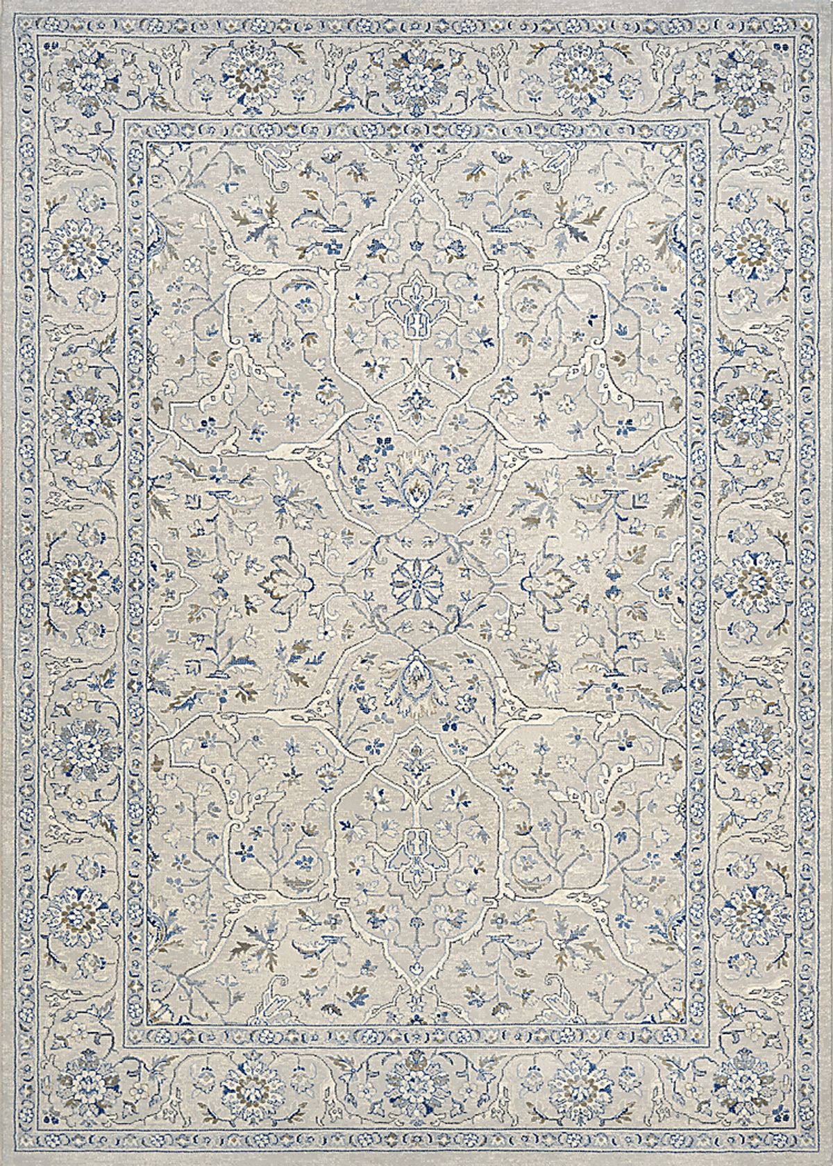 Favoriti Light Gray Polypropylene Fabric Rug | Rooms to Go