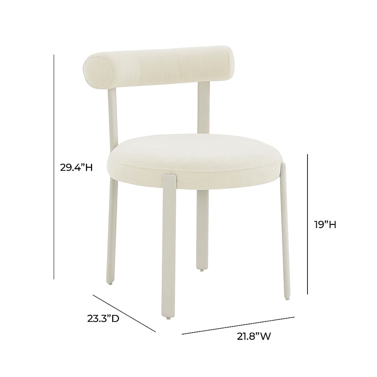 Fayrene Cream Beige Polyester Fabric Dining Chair | Rooms to Go