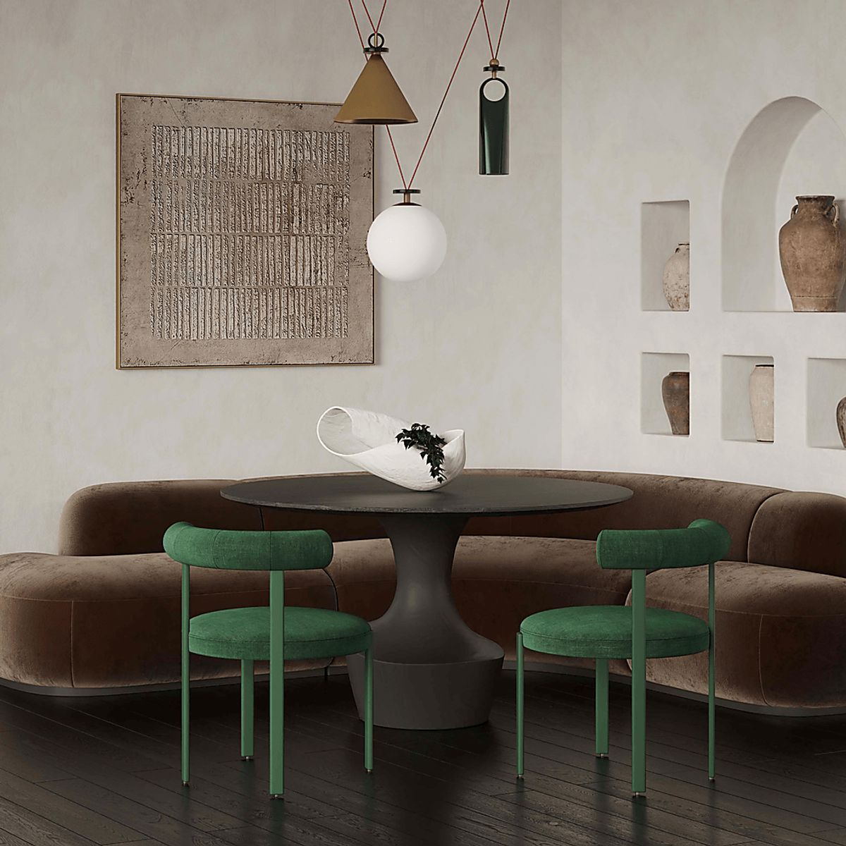 Fayrene Green Polyester Fabric Dining Chair | Rooms to Go