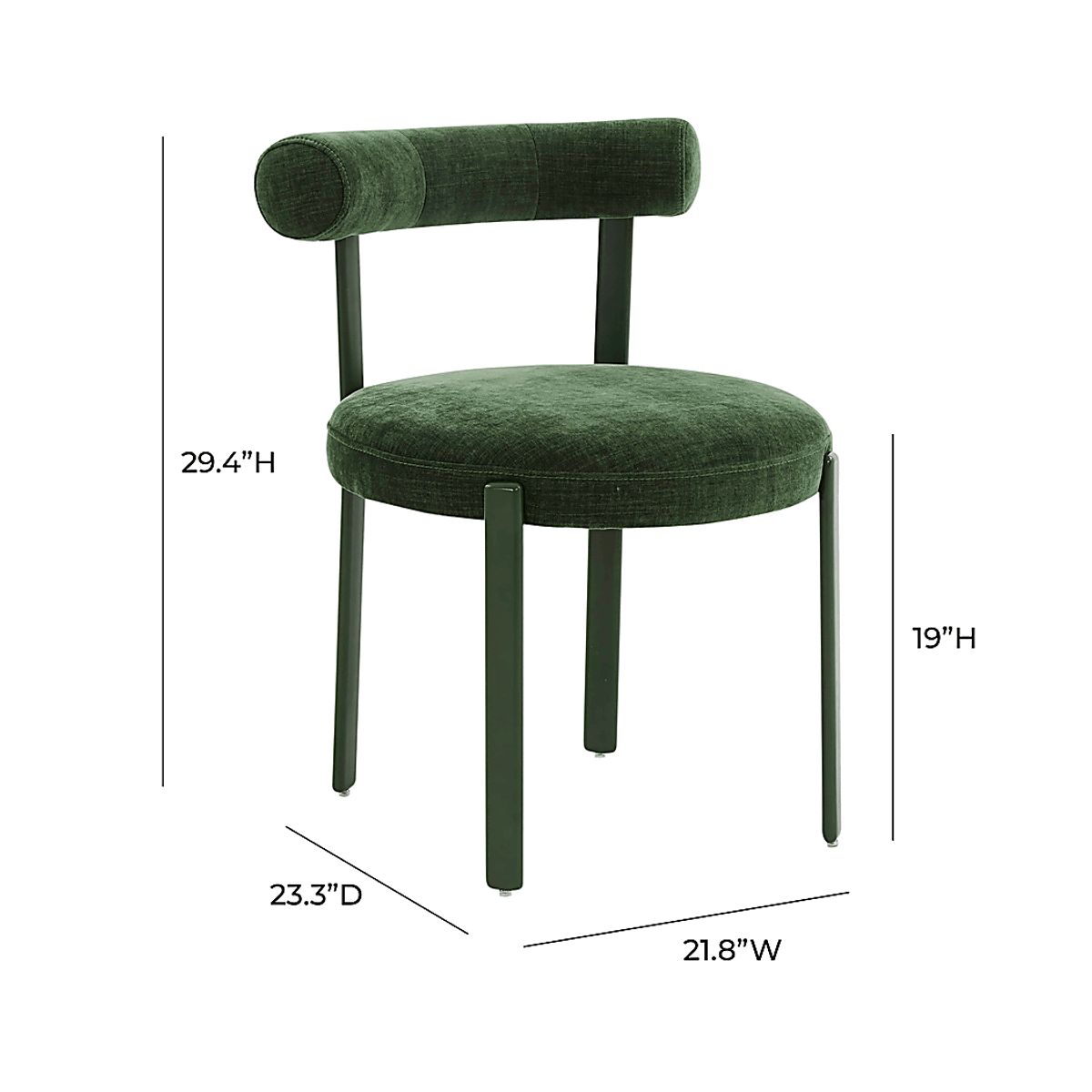 Fayrene Green Polyester Fabric Dining Chair | Rooms to Go