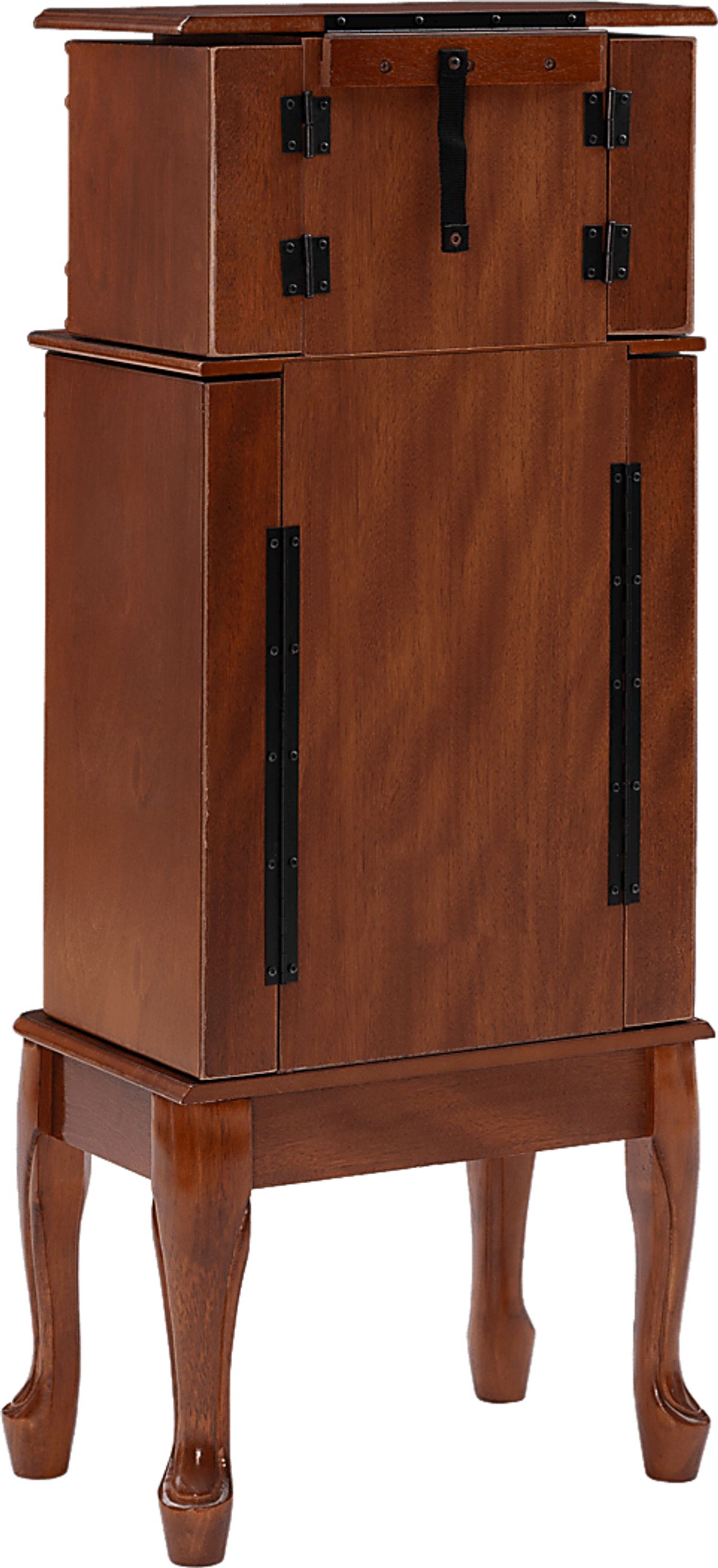 Fazio Cherry Dark Wood Jewelry Armoire | Rooms to Go
