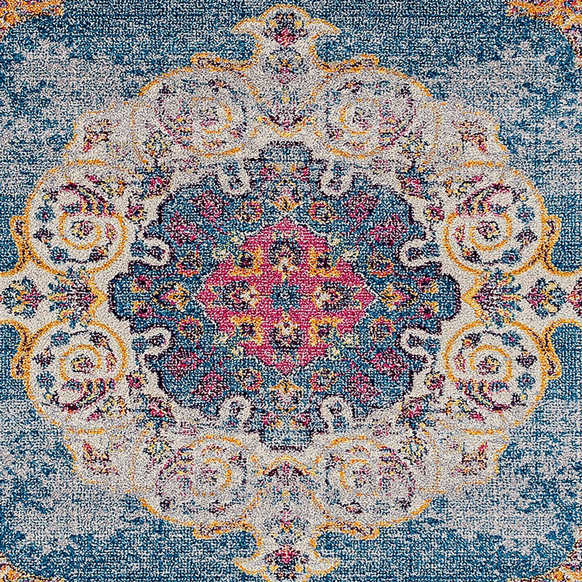Feijia Blue,Orange Blue,Orange,Red Rugs | Rooms to Go