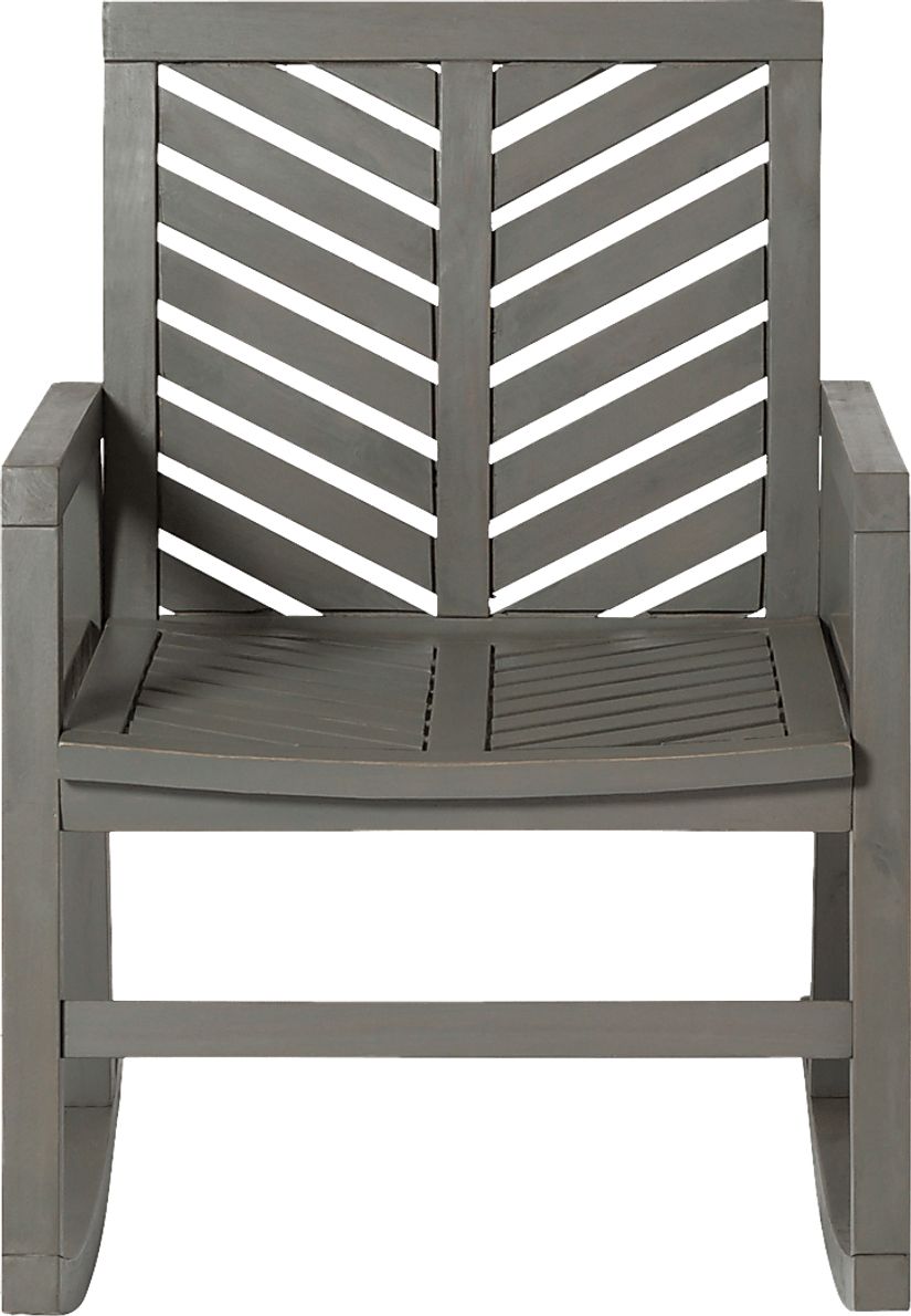 Fencerow Gray Outdoor Rocking Chair - Rooms To Go