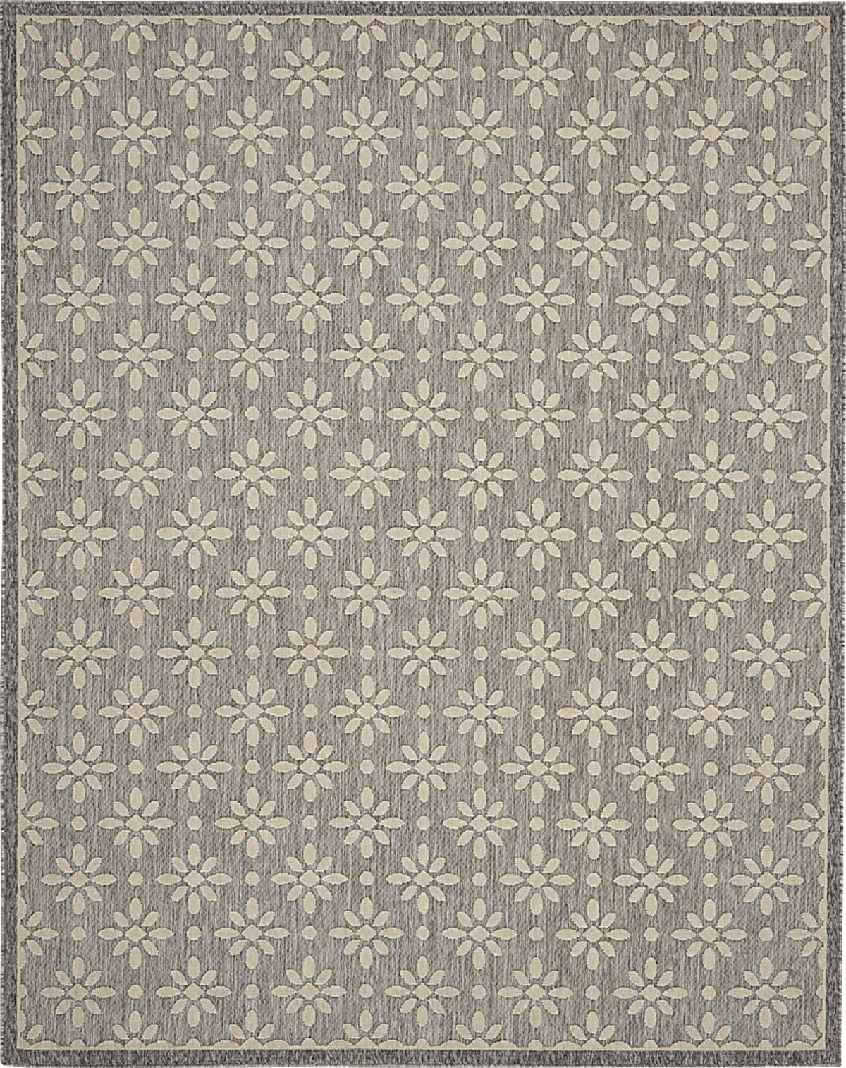 Fennie Gray Polypropylene Fabric Outdoor Rug | Rooms to Go