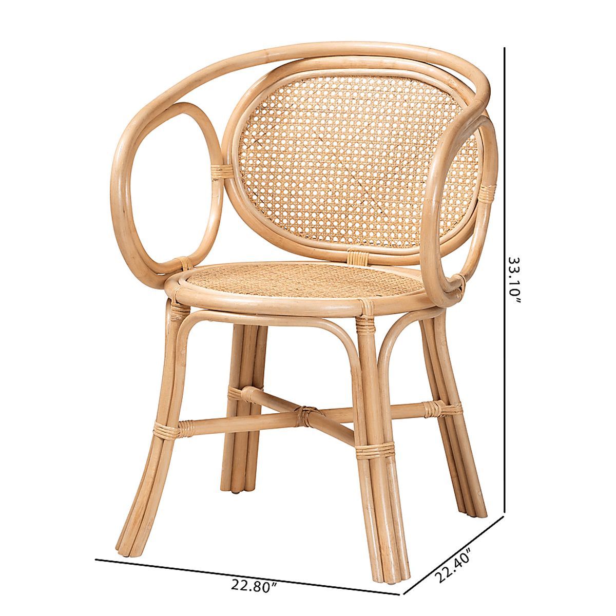 Fenno Natural Beige,White Arm Chair | Rooms to Go
