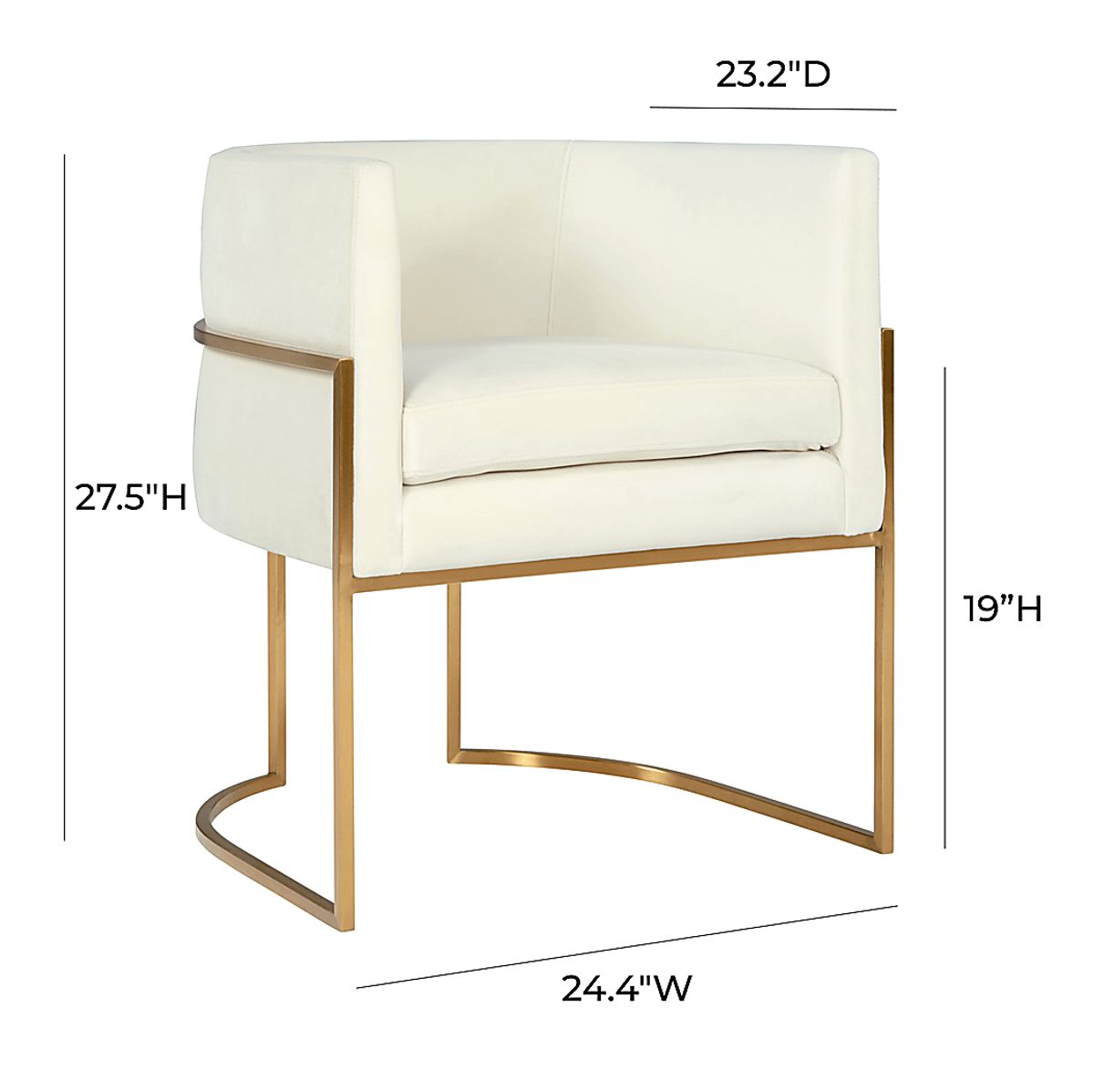 Fera Leah II Cream Colors,Light Wood,White Arm Chair | Rooms to Go
