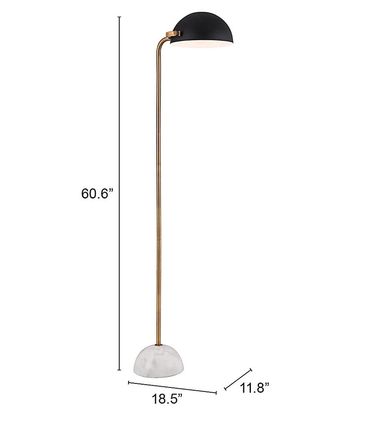 Fernando Point Black Floor Lamp | Rooms to Go