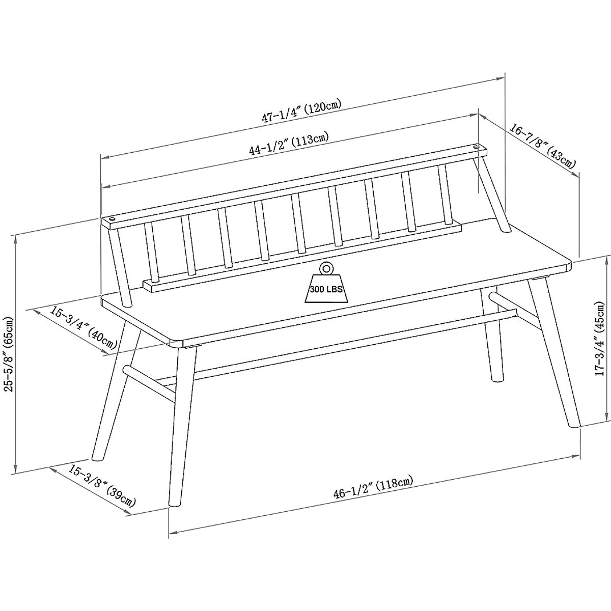 Ferndale Walnut Dark Wood Bench | Rooms to Go