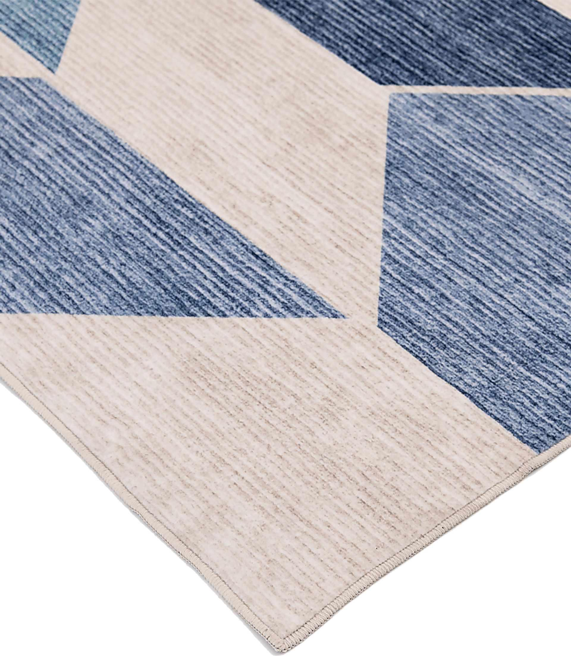 Fetterolf Blue Polyester Fabric Rug | Rooms to Go