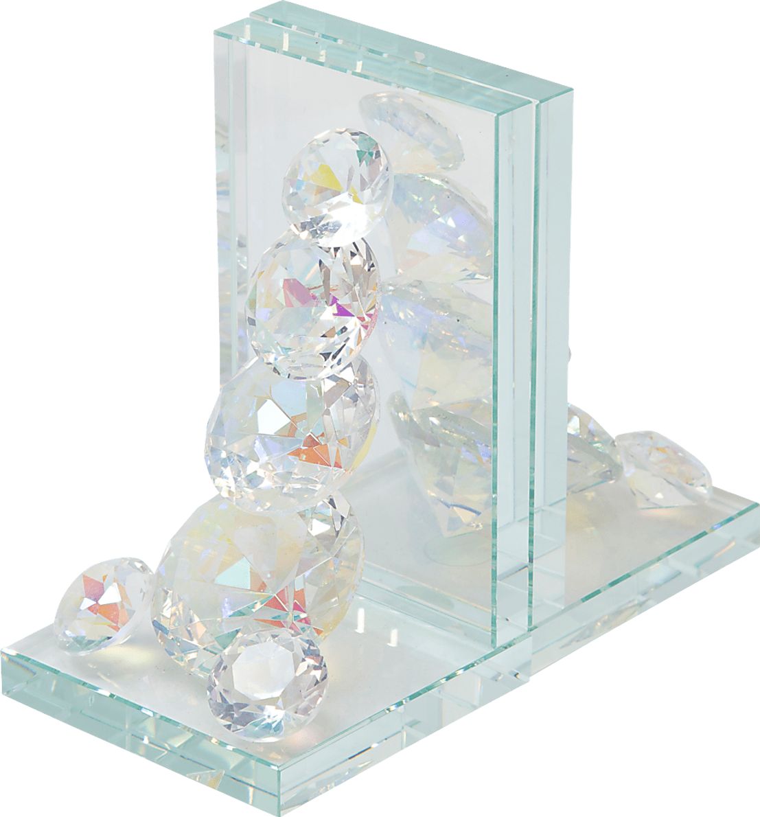 Fairbrother Clear White Bookends - Rooms To Go