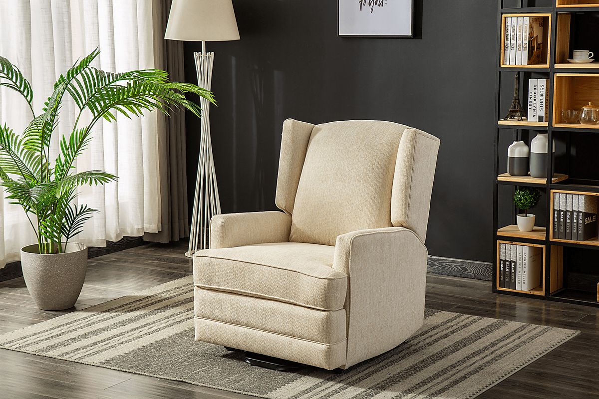 Fieldston Beige Polyester,Polyurethane Fabric Power Recliner | Rooms to Go