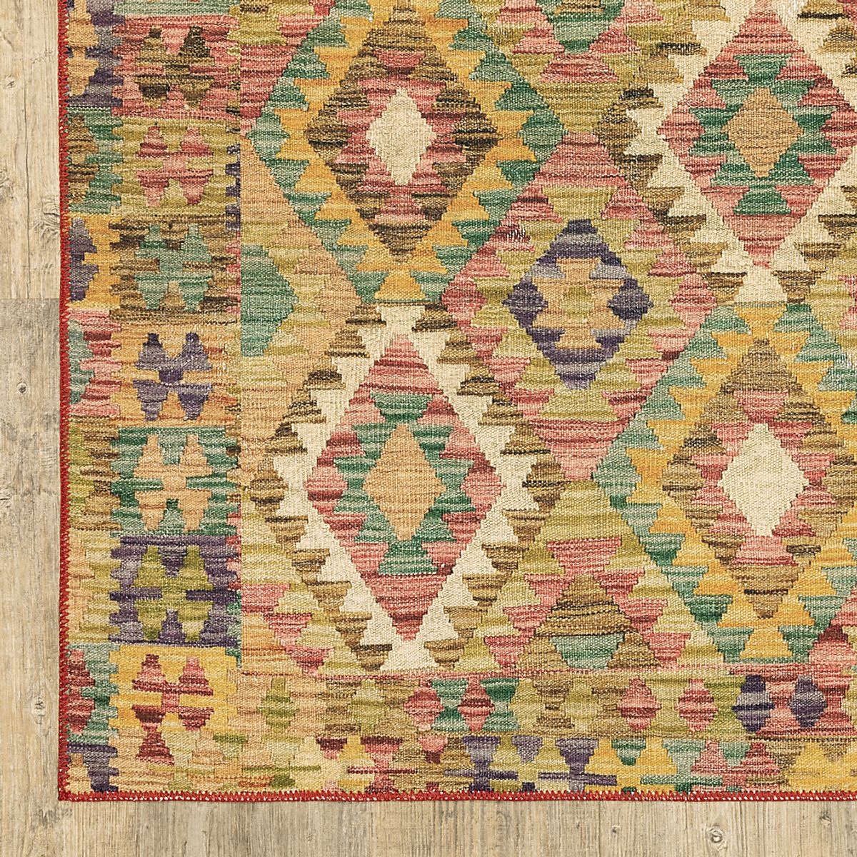 Figuers Multi Polyester Fabric Rug | Rooms to Go