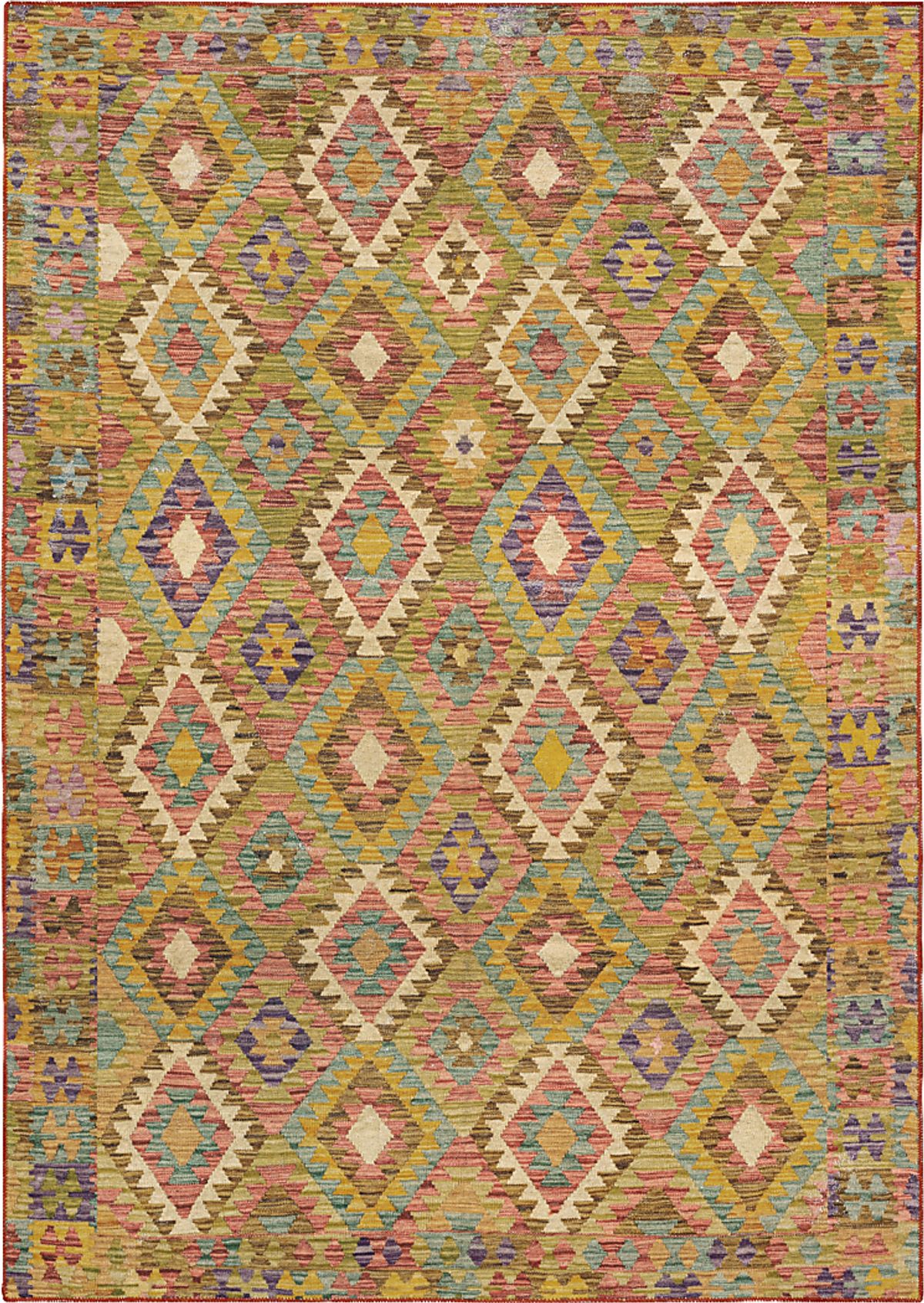 Figuers Multi Polyester Fabric Rug | Rooms to Go