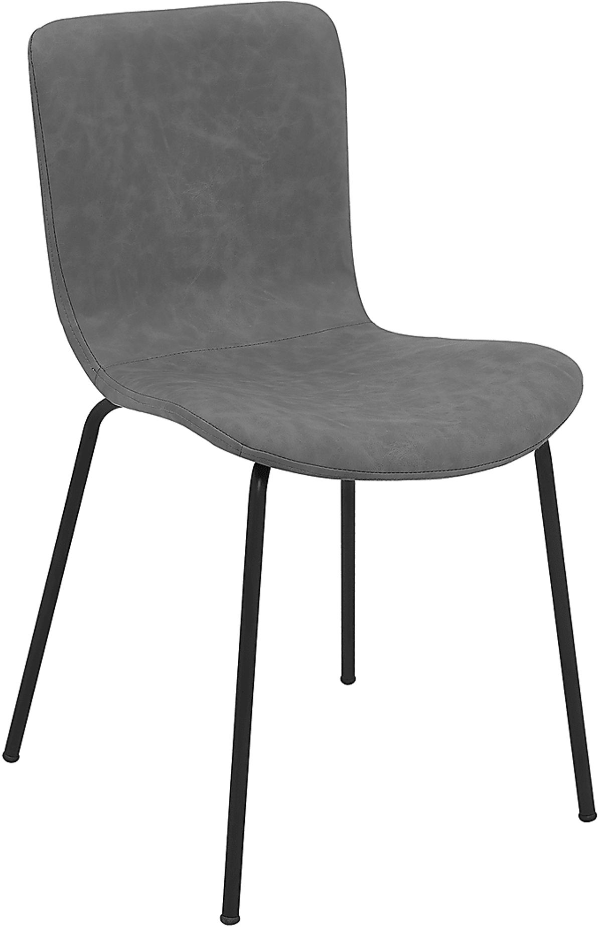 Finianne Dark Gray Polyurethane Fabric Dining Chair, Set Of 2 | Rooms to Go