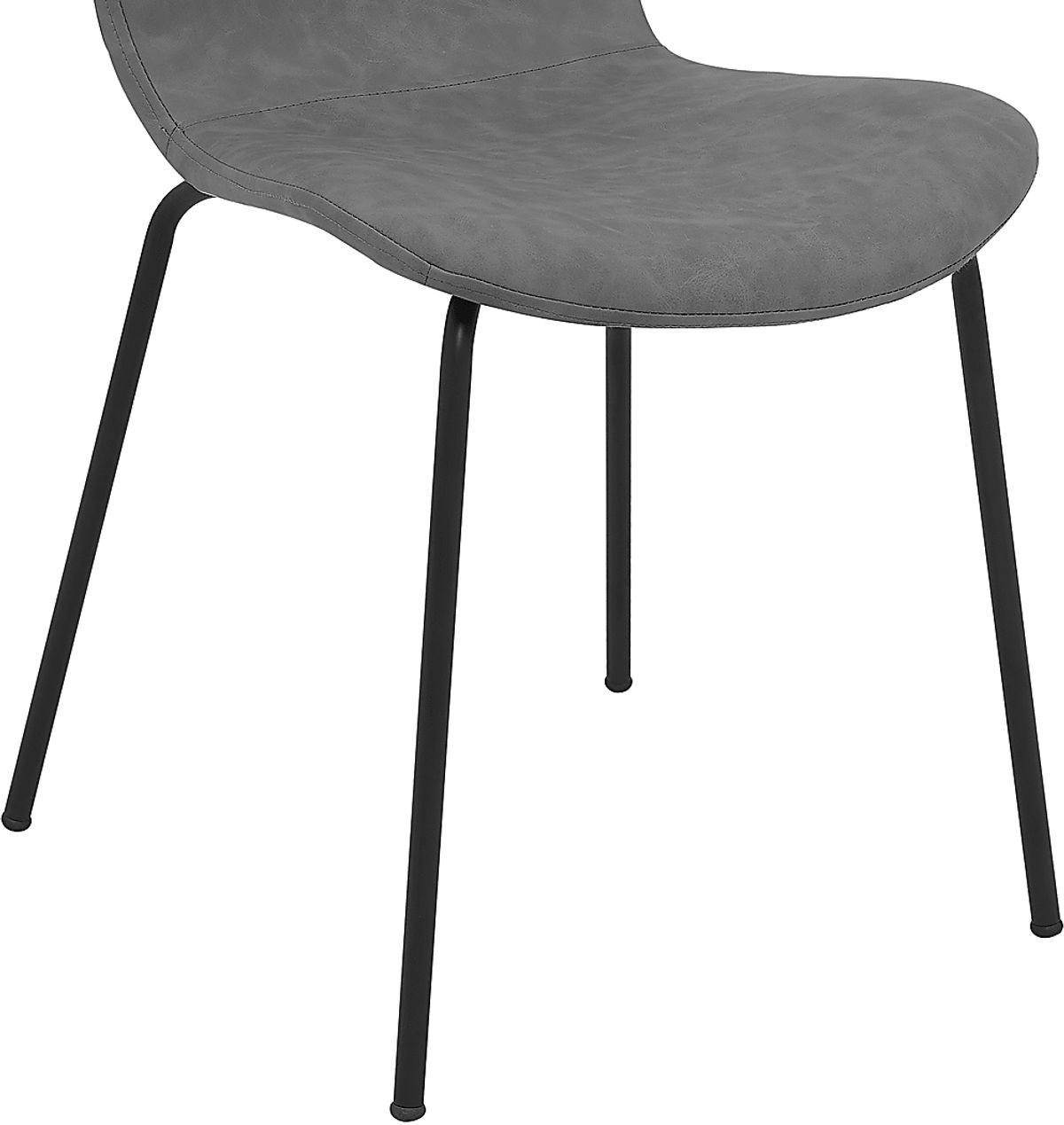Finianne Dark Gray Polyurethane Fabric Dining Chair, Set Of 2 | Rooms to Go