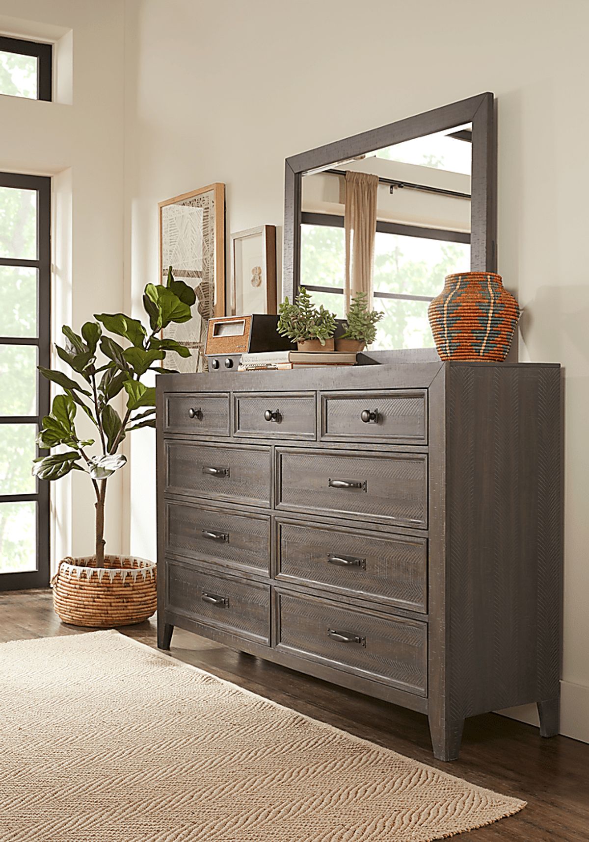 Finlay Espresso Dark Wood Dresser | Rooms to Go
