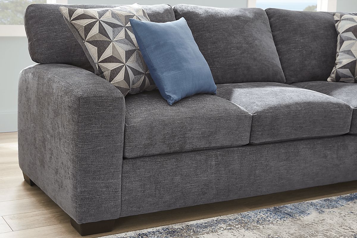 Finley Point Granite Gray Fabric Premium Sleeper Sofa | Rooms to Go