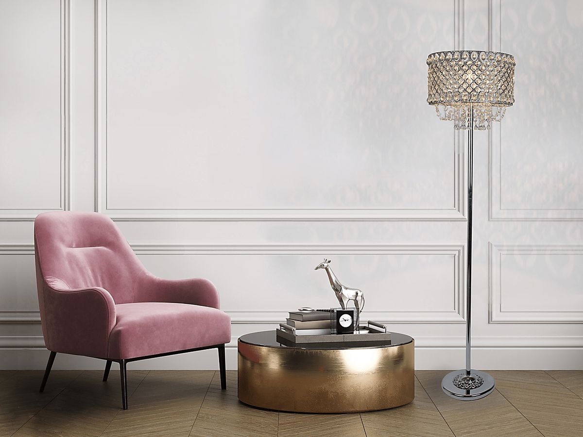Flagami Boulevard Silver Gray Floor Lamp | Rooms to Go