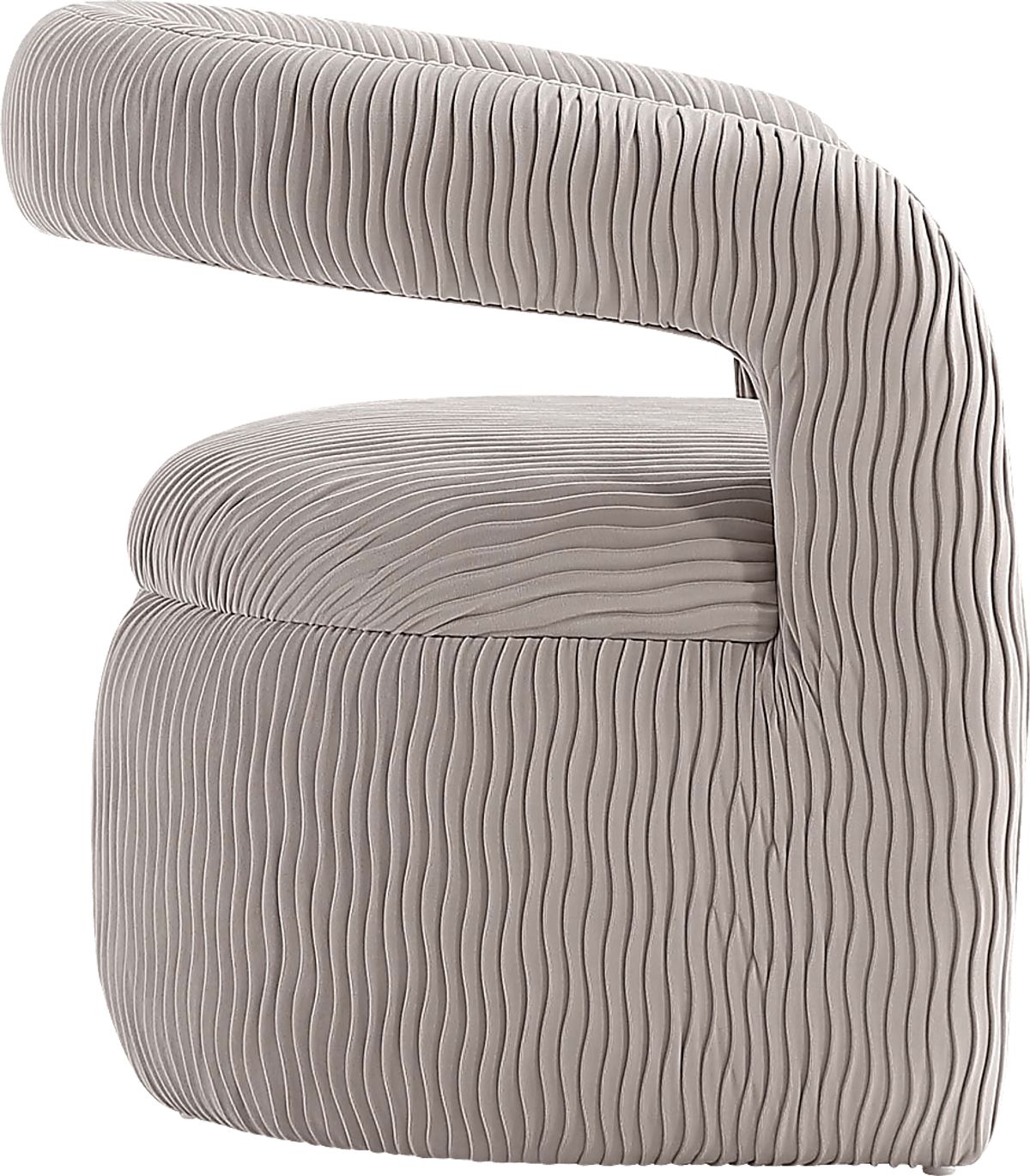 Flaminian Gray Velvet Plush Arm Chair | Rooms to Go