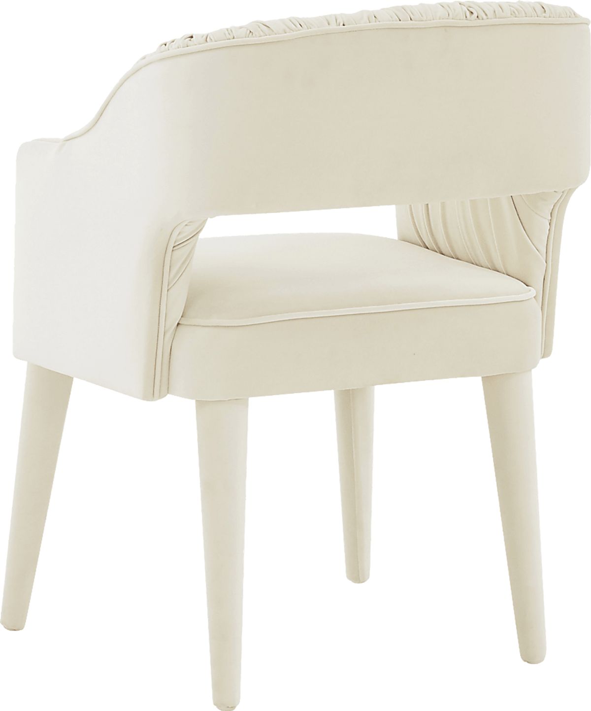 Flanary Cream Beige Velvet Plush Arm Chair | Rooms to Go