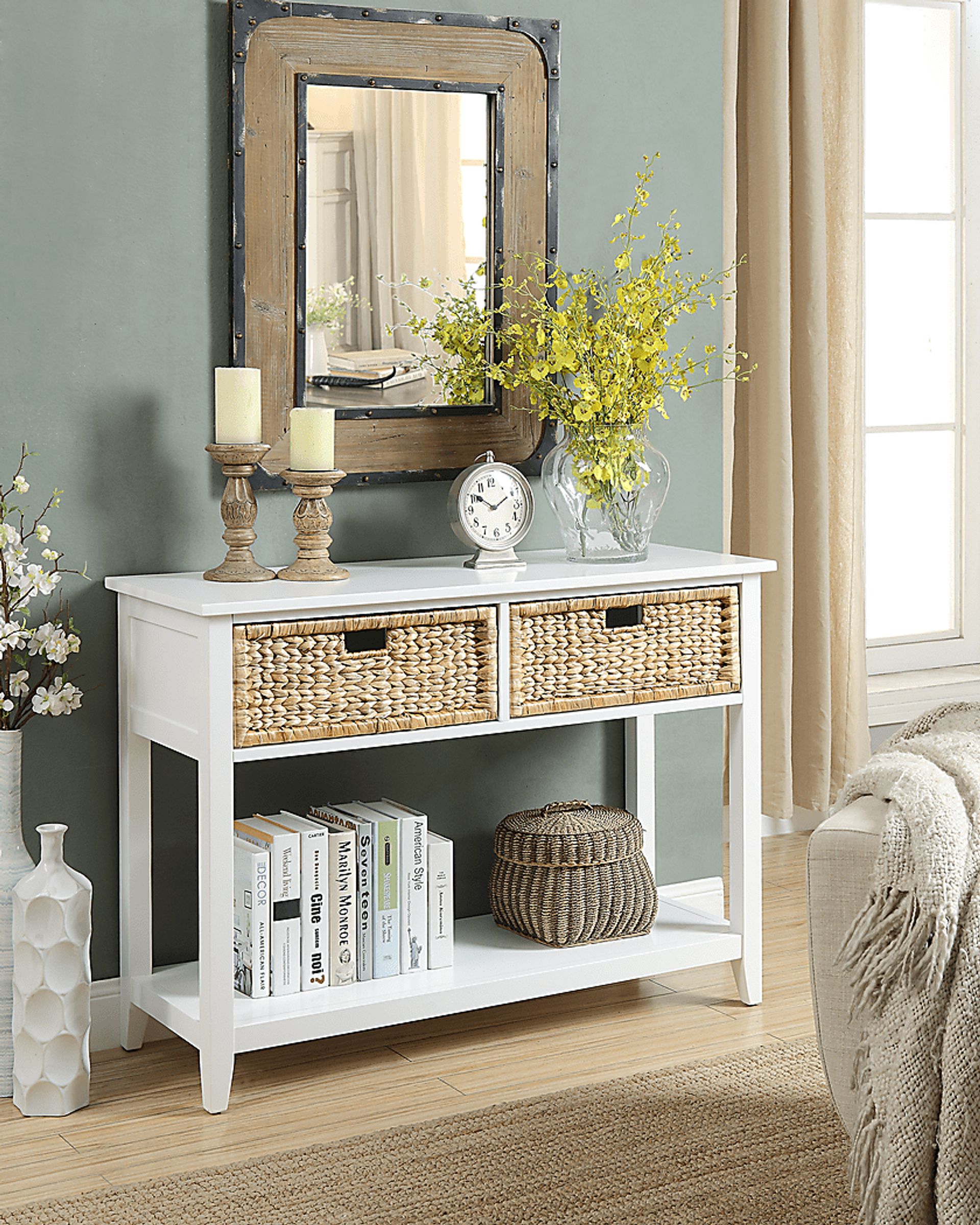 Flavius White Colors,White Sofa Table | Rooms to Go
