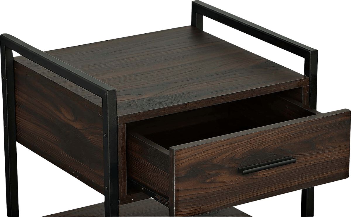 Fleenor Brown Dark Wood Nightstand | Rooms to Go