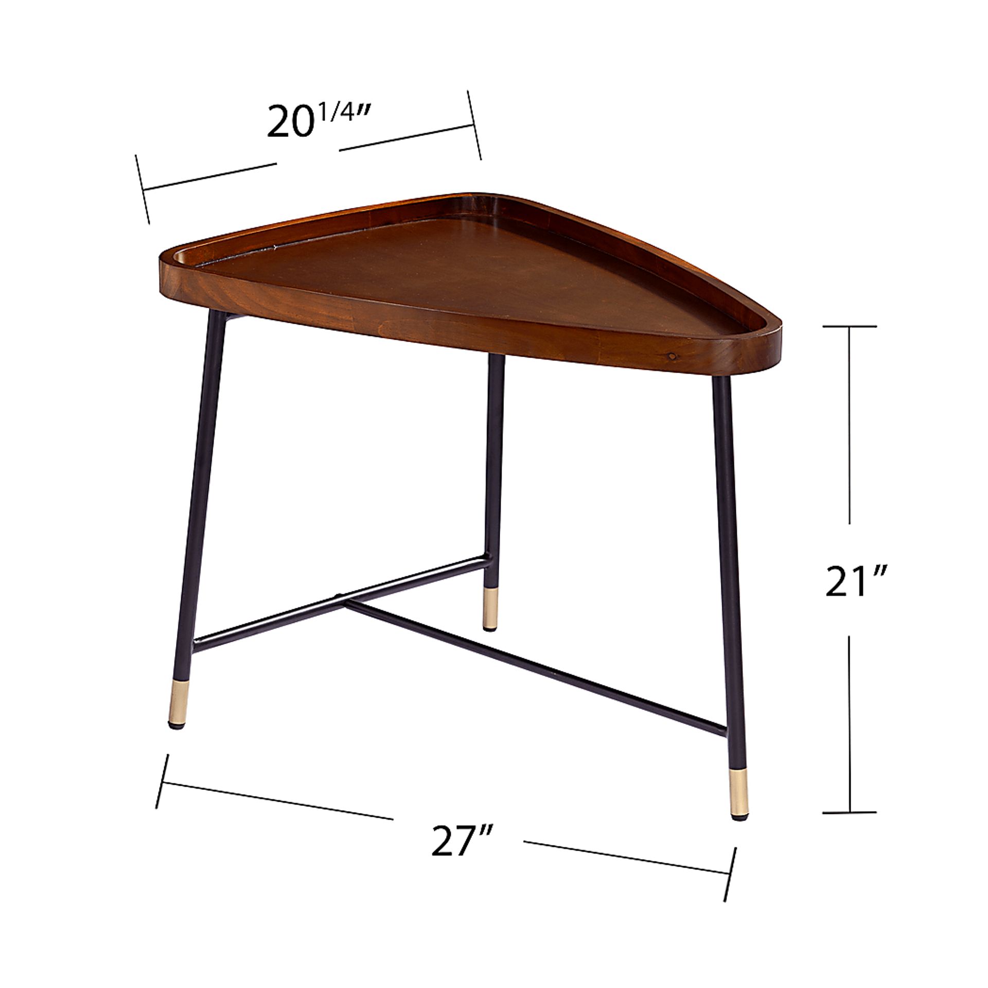 Flicker Court Walnut Dark Wood End Table | Rooms to Go